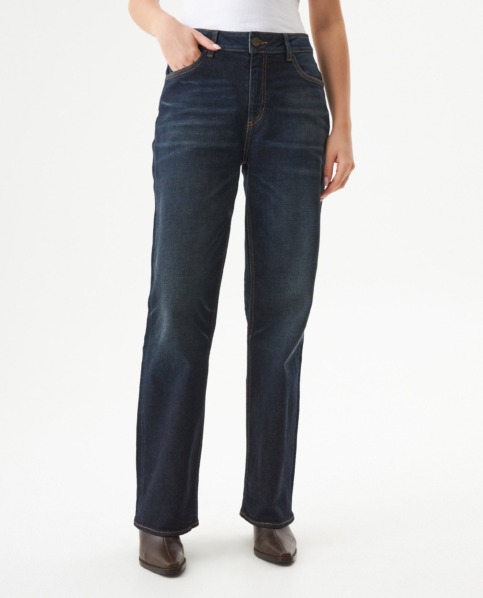 Women's Cosmo High Rise Ultra Dark Wash Jeans in Cotton-Polyester Stre ...